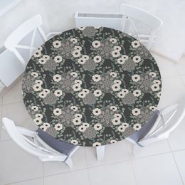 Abakuhaus Tischdecke Rundum-elastische Stofftischdecke, Jahrgang Nostalgische Mandala und Flora, bunt
