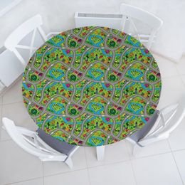 Abakuhaus Tischdecke Rundum-elastische Stofftischdecke, Autorennbahn Vorort, bunt
