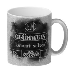 speecheese Tasse Ein Glühwein kommt selten allein lustige Tasse mit Strichliste