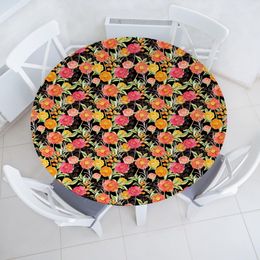 Abakuhaus Tischdecke Rundum-elastische Stofftischdecke, Botanisch Vintage Sommer-Wiese, bunt
