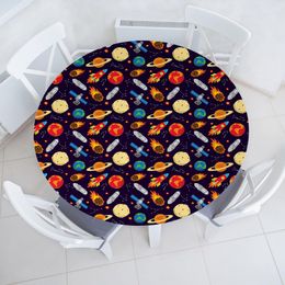 Abakuhaus Tischdecke Rundum-elastische Stofftischdecke, Platz Universe Theme Erde, bunt