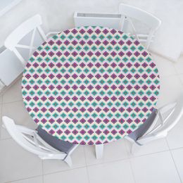 Abakuhaus Tischdecke Rundum-elastische Stofftischdecke, guatemaltekisch Abstrakte geometrische Folk, bunt