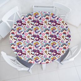 Abakuhaus Tischdecke Rundum-elastische Stofftischdecke, Fantasie Märchen Caterpillar, bunt