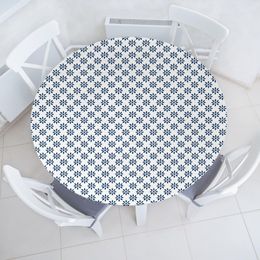 Abakuhaus Tischdecke Rundum-elastische Stofftischdecke, Abstrakt Sommer-Blumenblätter, blau