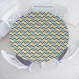 Abakuhaus Tischdecke Rundum-elastische Stofftischdecke, Winkel Vertikal Herrigbone, bunt