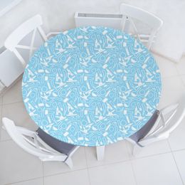 Abakuhaus Tischdecke Rundum-elastische Stofftischdecke, Labor Labortechnik Experiment, blau