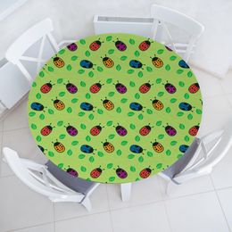 Abakuhaus Tischdecke Rundum-elastische Stofftischdecke, Marienkäfer Luck Bugs Mädchen, bunt