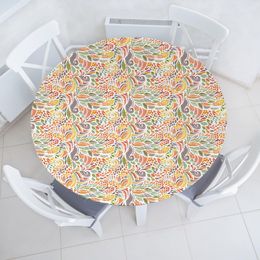 Abakuhaus Tischdecke Rundum-elastische Stofftischdecke, Abstrakt Tangled bunter Entwurf