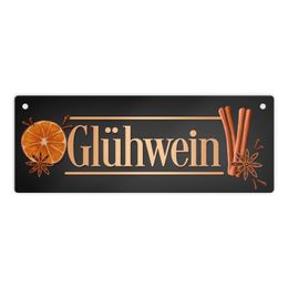 speecheese Metallschild Glühwein Metallschild in grau