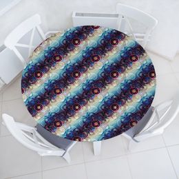 Abakuhaus Tischdecke Rundum-elastische Stofftischdecke, Blatt Diagonal Gradient Lotus, bunt