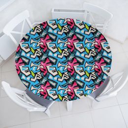 Abakuhaus Tischdecke Rundum-elastische Stofftischdecke, Grunge Street Art Graffiti Funk, bunt