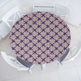 Abakuhaus Tischdecke Rundum-elastische Stofftischdecke, Damast Weiche Pastell Blooming Damast, blau