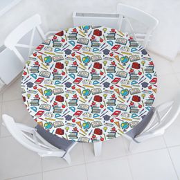 Abakuhaus Tischdecke Rundum-elastische Stofftischdecke, Schule School Student Supplies, bunt