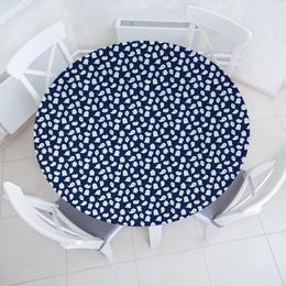 Abakuhaus Tischdecke Rundum-elastische Stofftischdecke, Geist Lustige Charaktere übernatürliche, blau