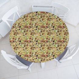 Abakuhaus Tischdecke Rundum-elastische Stofftischdecke, Abstrakt Wirbler Verschränkte Linien, bunt