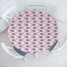 Abakuhaus Tischdecke Rundum-elastische Stofftischdecke, Blumen Simplistic Dandelion Blumen, rosa