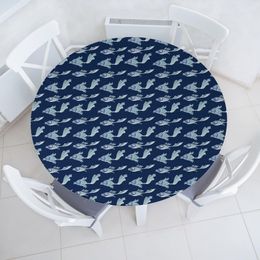 Abakuhaus Tischdecke Rundum-elastische Stofftischdecke, Fisch Zier von Unterwasser, grün