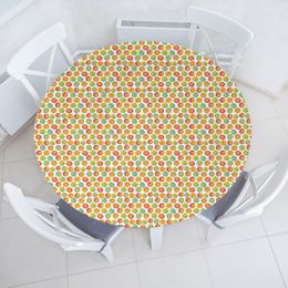 Abakuhaus Tischdecke Rundum-elastische Stofftischdecke, Äpfel Lustige Surreal Frucht, bunt