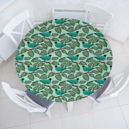 Abakuhaus Tischdecke Rundum-elastische Stofftischdecke, Tropisch Exotische Flora und Fauna, bunt