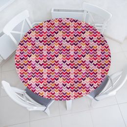 Abakuhaus Tischdecke Rundum-elastische Stofftischdecke, Bunt Pfeil Chevron Geometrie