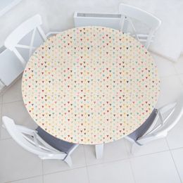 Abakuhaus Tischdecke Rundum-elastische Stofftischdecke, Geometrisch Bunte Triangles