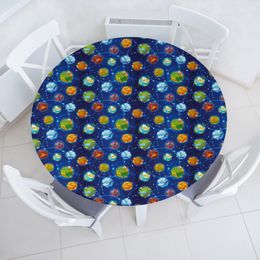 Abakuhaus Tischdecke Rundum-elastische Stofftischdecke, Platz Cosmic Galactic Theme, bunt