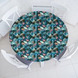 Abakuhaus Tischdecke Rundum-elastische Stofftischdecke, Tropisch Hawaiian Jungle Botanical, bunt