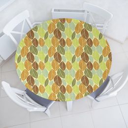 Abakuhaus Tischdecke Rundum-elastische Stofftischdecke, Blätter Weiches farbiges Herbstlaub, bunt