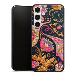 DeinDesign Handyhülle Muster Ornamente Mandala Floral Autumn 1, Samsung Galaxy S24+ Silikon Hülle Bumper Case Handy Schutzhülle, schwarz
