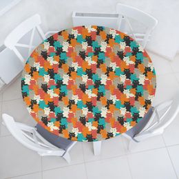 Abakuhaus Tischdecke Rundum-elastische Stofftischdecke, Kätzchen Lustige und bunte Katzen
