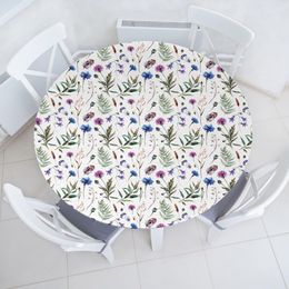 Abakuhaus Tischdecke Rundum-elastische Stofftischdecke, Distel Sommerblumen, bunt