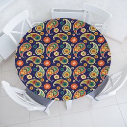 Abakuhaus Tischdecke Rundum-elastische Stofftischdecke, Paisley Repetitive Floral Pateh, bunt