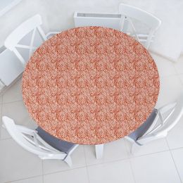 Abakuhaus Tischdecke Rundum-elastische Stofftischdecke, Sommer-Orange Botanischer Seaweed