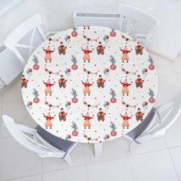 Abakuhaus Tischdecke Rundum-elastische Stofftischdecke, Zirkus Aquarell Nursery Clowns, bunt