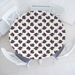 Abakuhaus Tischdecke Rundum-elastische Stofftischdecke, Schnecke Mosaic wie Muscheln Artwork, bunt