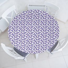 Abakuhaus Tischdecke Rundum-elastische Stofftischdecke, Aqua Quallen Verstreute Fisch Typ, lila