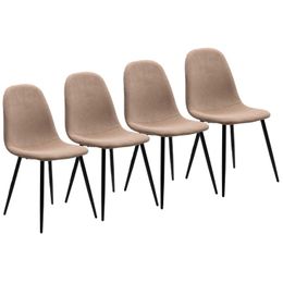 freiraum Polsterstuhl Anya (4er Set), 43 x 83 x 50 cm (B/H/T), braun|schwarz