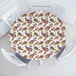 Abakuhaus Tischdecke Rundum-elastische Stofftischdecke, Paisley Vintage hipie Ethnic, bunt