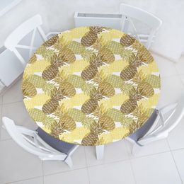 Abakuhaus Tischdecke Rundum-elastische Stofftischdecke, Tropisch Geschwungene Exotic Tropical, bunt