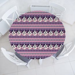 Abakuhaus Tischdecke Rundum-elastische Stofftischdecke, Aztekisch Nordic Nächtliche Zusammensetzung, bunt