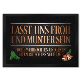 speecheese Fußmatte Lasst uns froh und munter sein Weihnachten Fußmatte in 35x50 cm