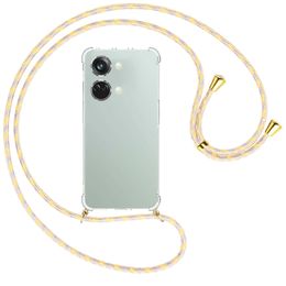 mtb more energy Handykette für OnePlus Nord 3 (CPH2491, 6.74) [G], Umhängehülle mit Band [NC-732-G], beige|gelb|grau, gelb/grau/beige
