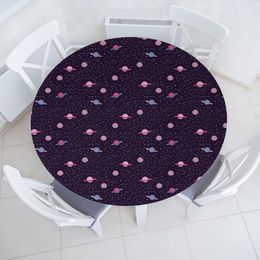 Abakuhaus Tischdecke Rundum-elastische Stofftischdecke, Platz Constellations Entlang Saturn, bunt
