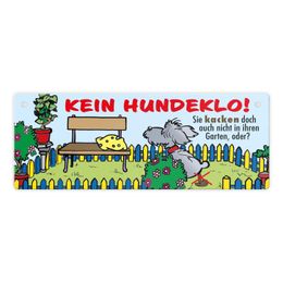 speecheese Metallschild Kein Hundeklo Metallschild als Hinweis für den Garten oder das