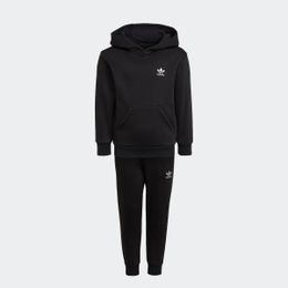 Trainingsanzug adidas originals "ADICOLOR HOODIE" Gr. 110, schwarz (black) Kinder Sportanzüge