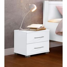 Nachtkonsole Priess "Husum in premium Qualität Schlafzimmer Schrank" Sideboards Gr. B/H/T: 41 cm x 37 cm x 38 cm, weiß mit 2 Schubkästen Nachtschrank Beistellschrank Nachtschränkchen