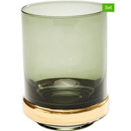 KARE 4er-Set: Wasserglas "Innocent" in Grün - (H)11,5 x Ø 8,8 cm