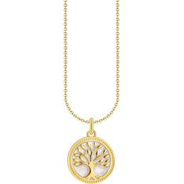 Kette mit Anhänger Thomas Sabo "Tree-of-Love-Anhänger, KE2220-007-21-L45V, KE2220-427-39-L45V" Halsketten Gr. 45, Silber 925 (Sterlingsilber), goldfarben (gelbgoldfarben) Damen