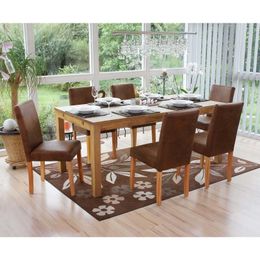 MCW 6er-Set Esszimmerstuhl Stuhl K&uuml;chenstuhl Littau ~ Textil, Wildlederimitat, helle Beine