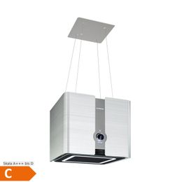 Klarstein Futurelight Smart Inselabzugshaube Umluft 420m&sup3;/h LED Edelstahl Silber